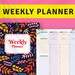 Printable Undated Weekly Planner Floral Style Vertical | Etsy