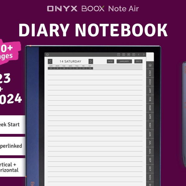 2024 Boox Note Template Daily - Etsy