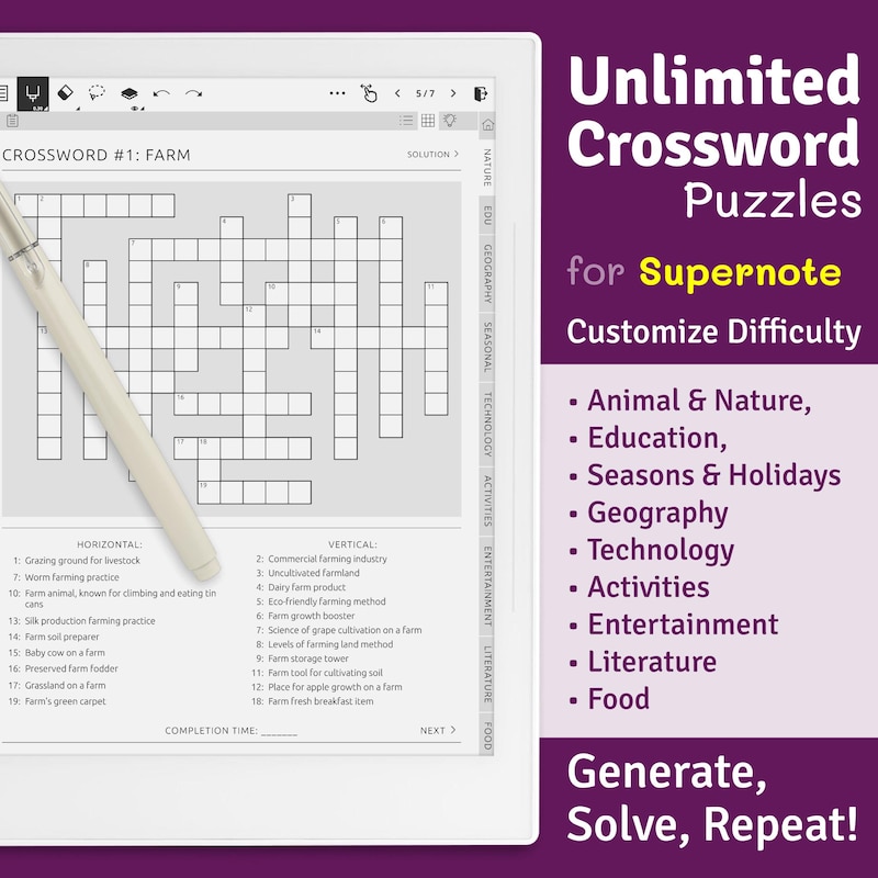 Pens for Crossword Puzzles - Etsy