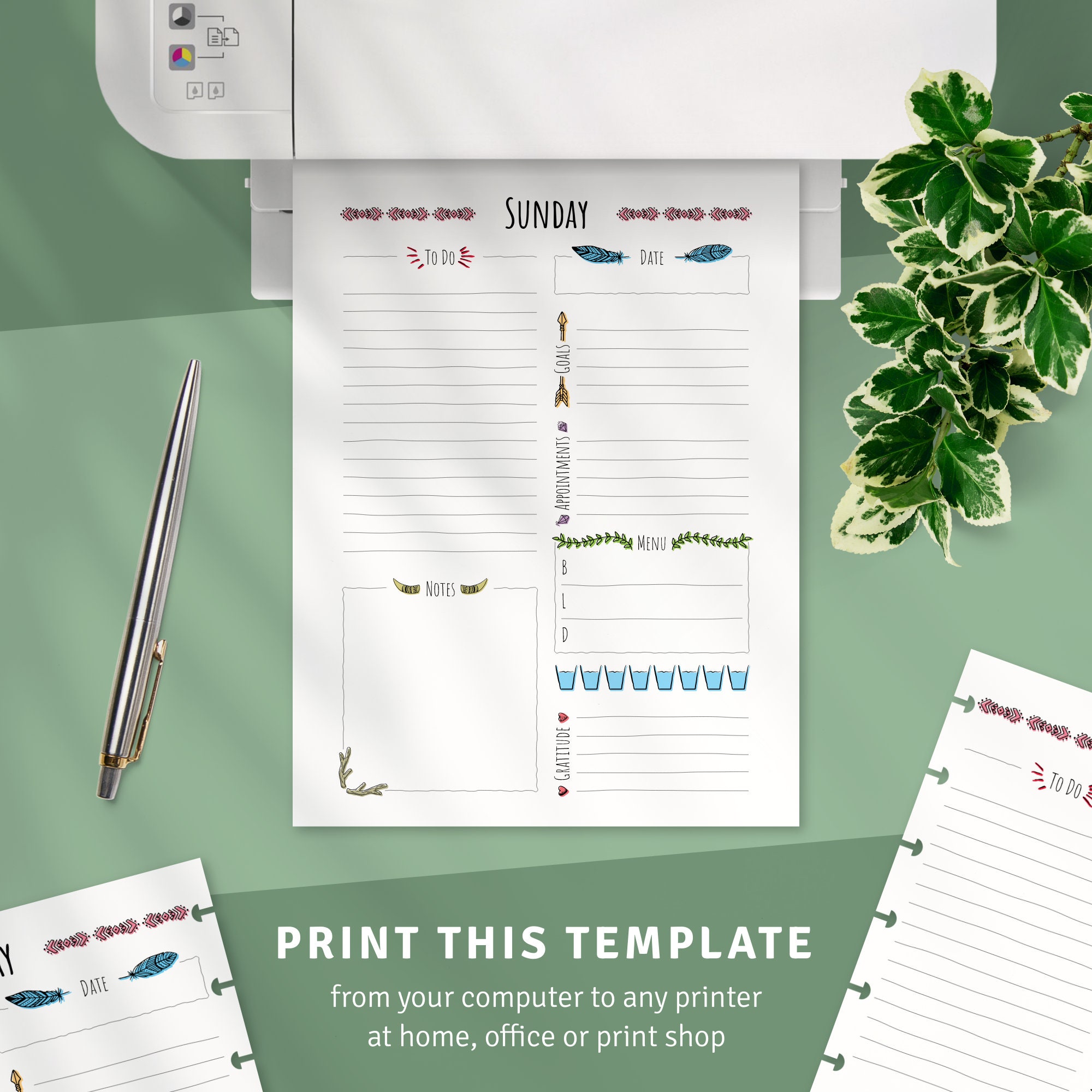 Undated Daily Pages for Happy Planner Classic / Big / Mini - Etsy