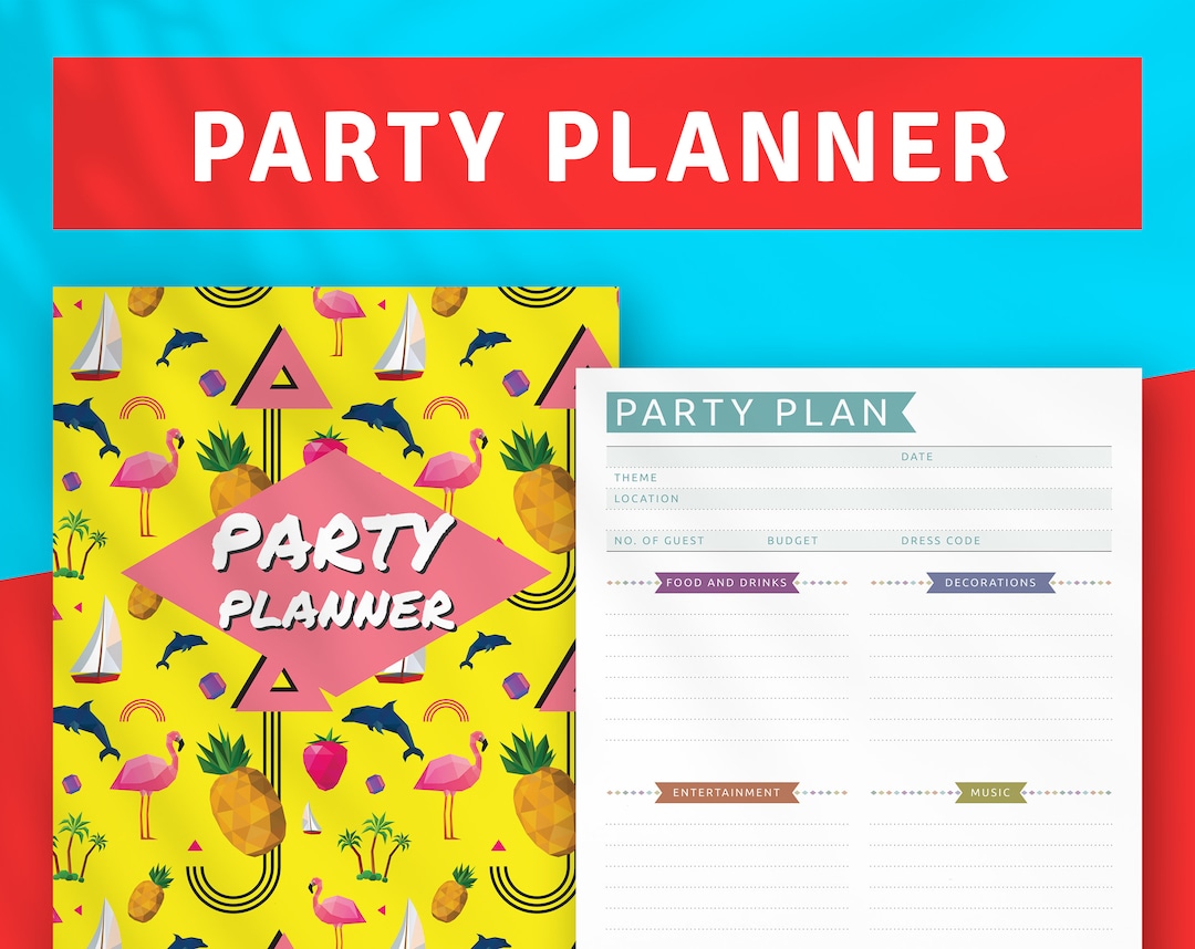 Printable Party Planner Kit, Menu, Guest List (A4, A5, Letter, Half ...