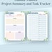 Student Project Planner Printable Template, School Project Tracker ...