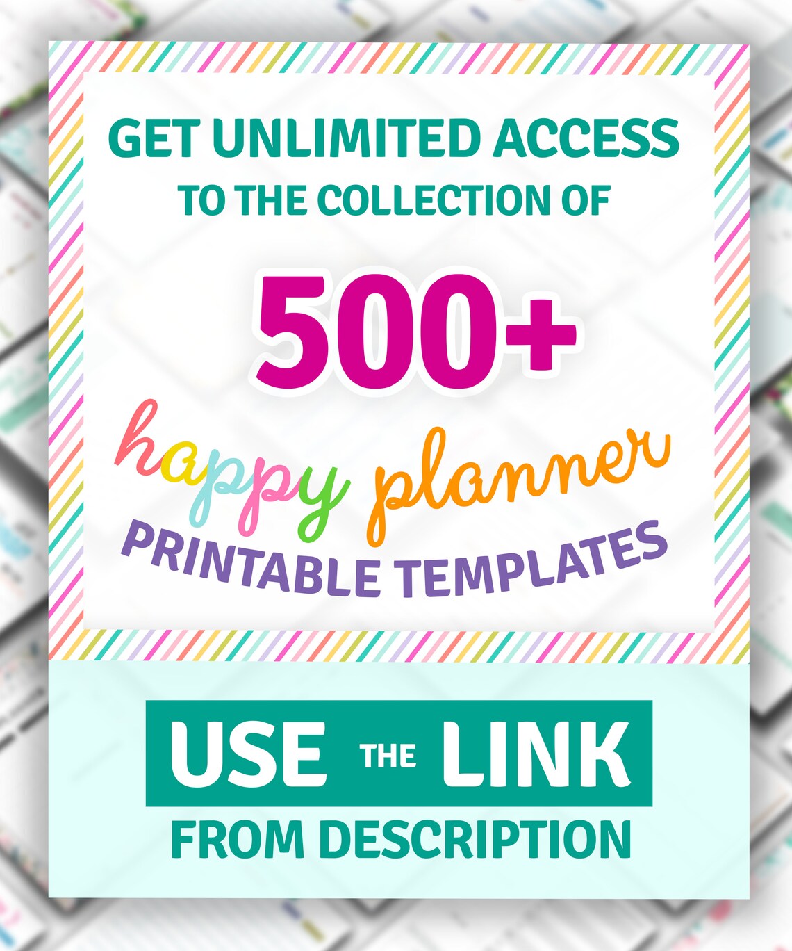 Happy Planner Daily Pages Printable Day Organize Inserts for - Etsy