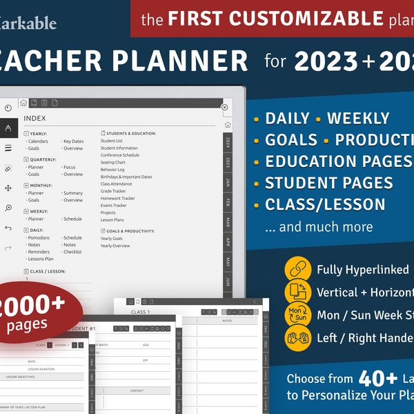Teacher Planner - Etsy