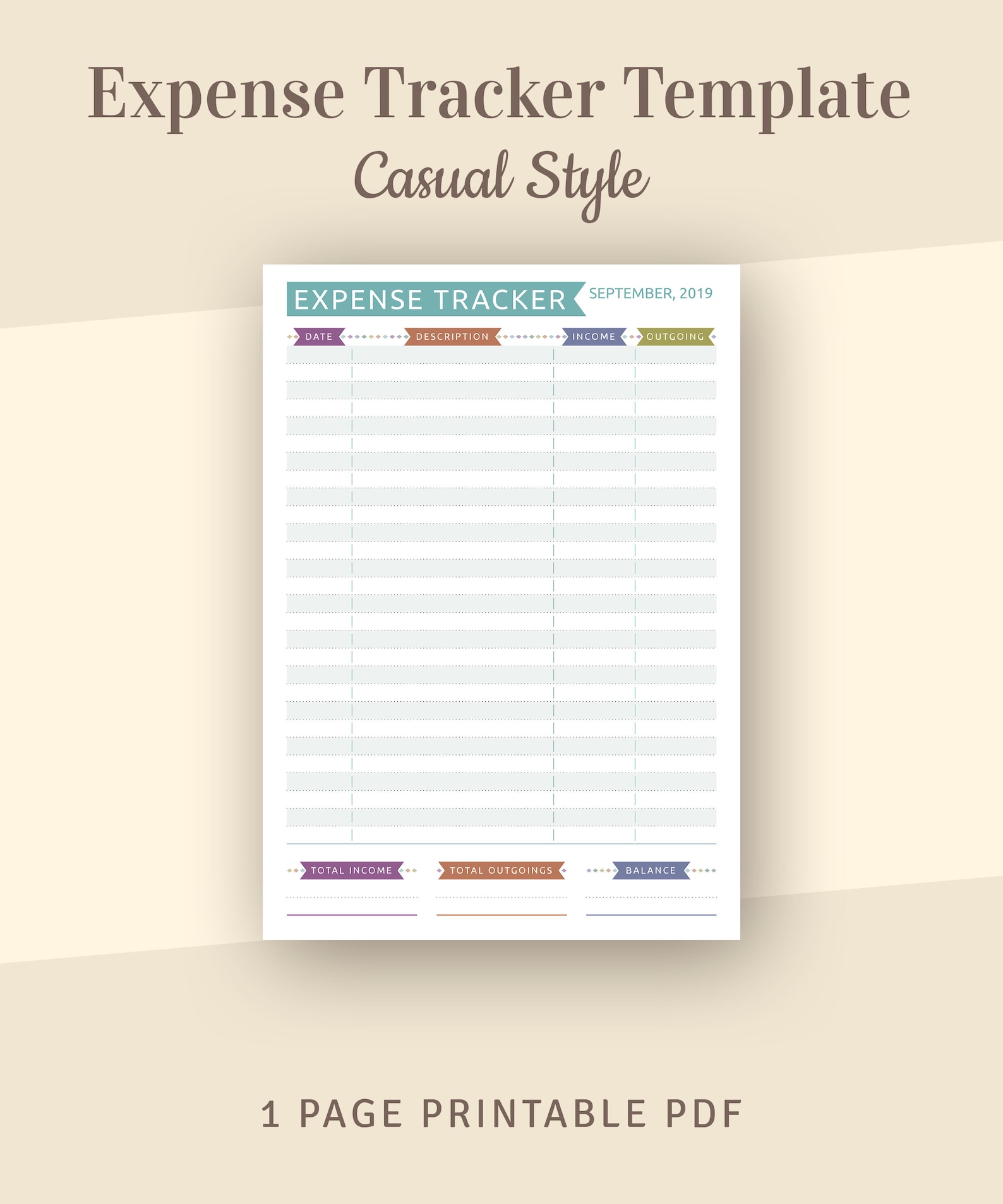 Monthly Expense Tracker Template Printable Monthly Budget | Etsy