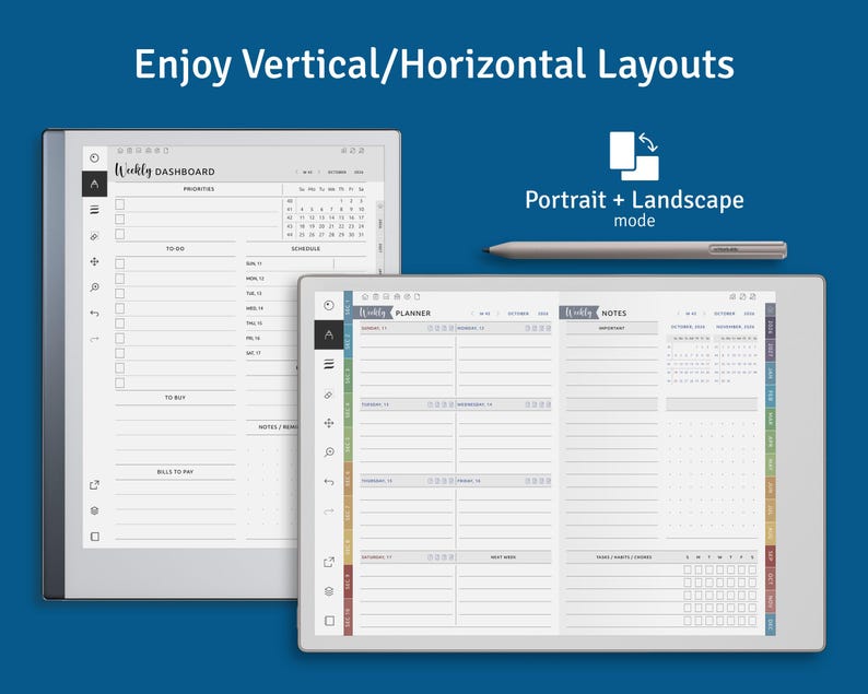 2026 + 2027 To-do List Template for Remarkable 2, Paper Pro (PDF) - Etsy