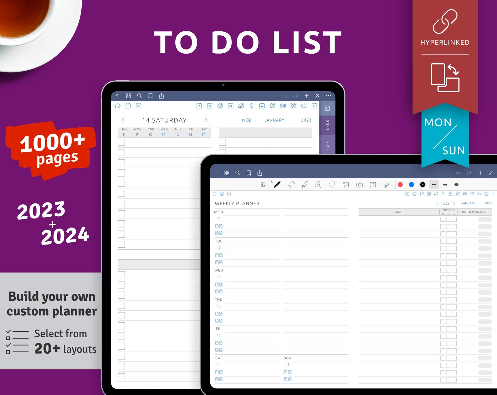 Daily To-do Digital Planner for Goodnotes Notability Daily - Etsy