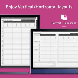 2024 2025 BOOX Note Air Weekly Planner, Hyperlinked Digital Planner ...
