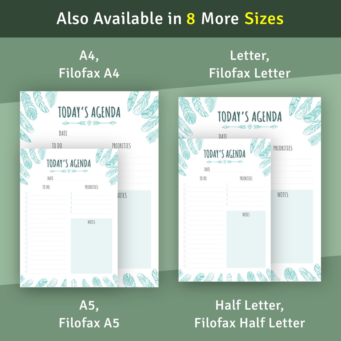 Daily Agenda Template for Happy Planner Classic Big Mini | Etsy