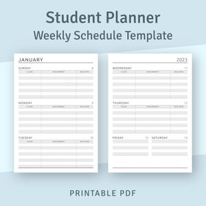 2024 2025 Student Planner Printable Template, School Planner Weekly ...