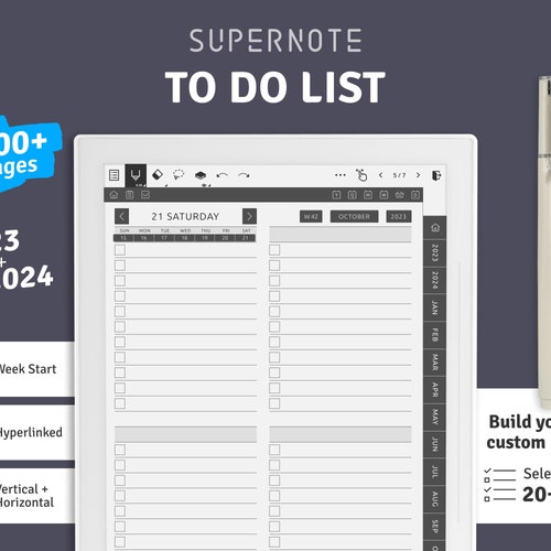Supernote Templates To-do List Pdf & Png - Etsy