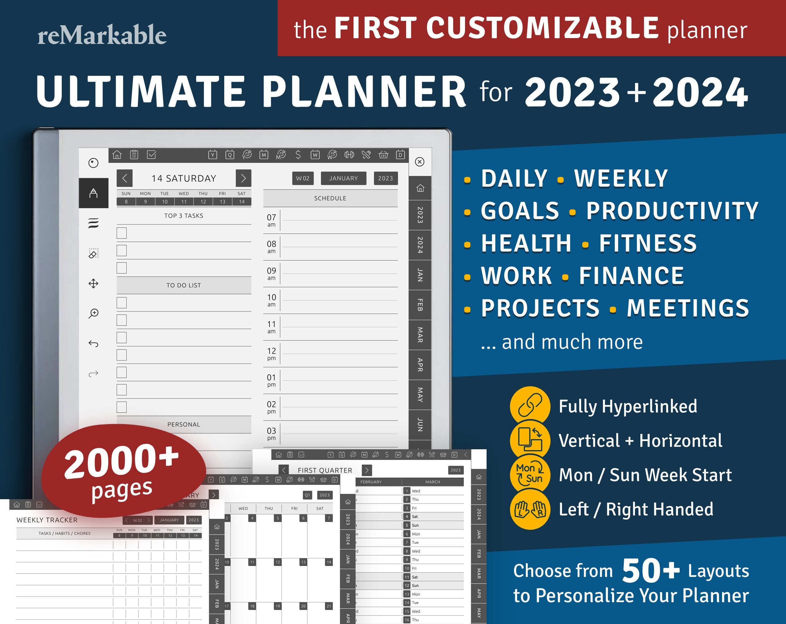 2023 2024 Remarkable 2 Ultimate Planner Hyperlinked Digital - Etsy ... 2023 2024 Remarkable 2 Ultimate Planner Hyperlinked Digital - Etsy ...