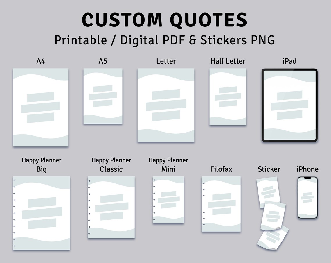 Custom Quotes Printable Bundle: 10000+ Designs (digital Download) - Etsy