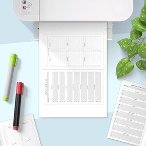TN Printable Weekly Meal Plan With Shopping List, Food Journal Refill ...