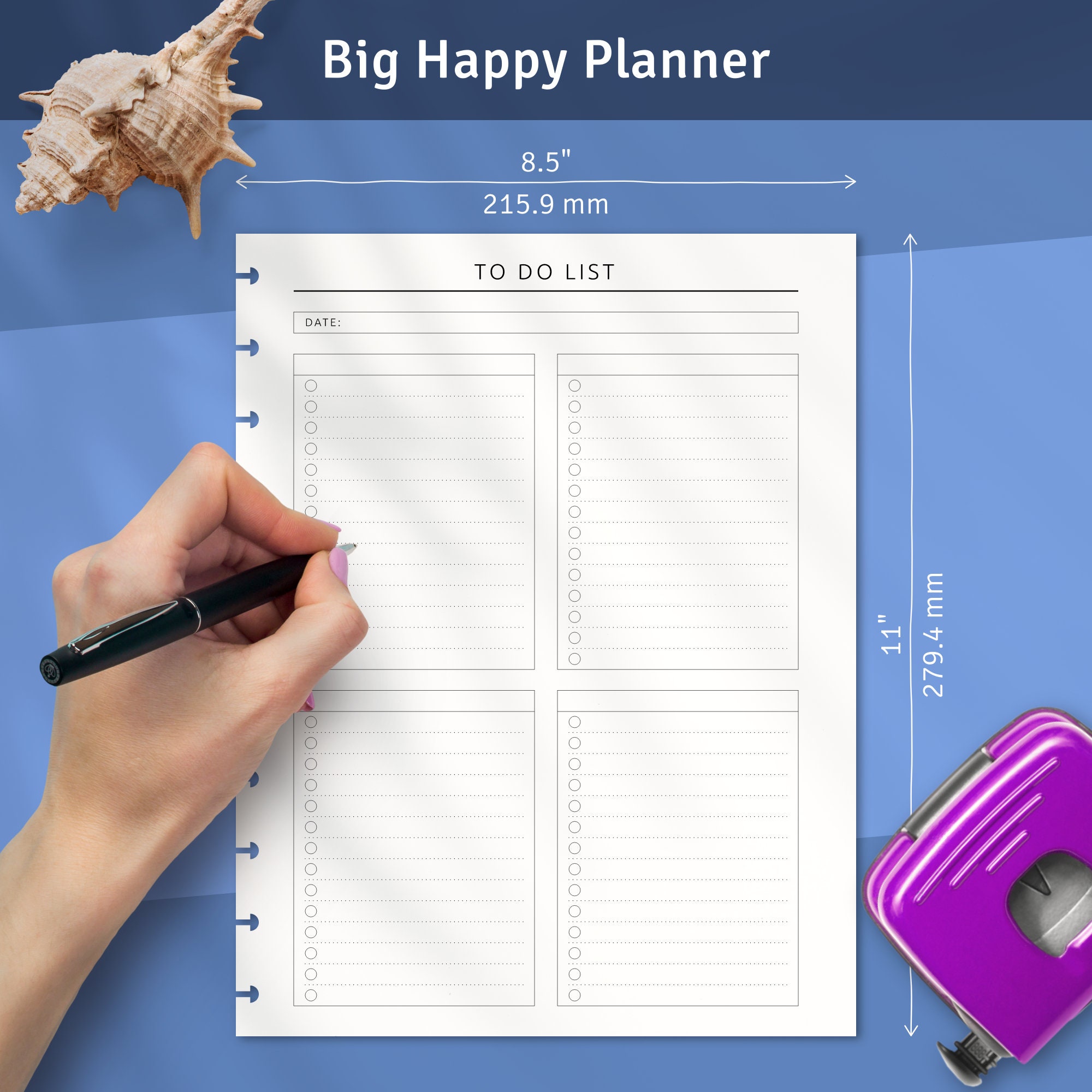 Happy Planner to Do List Insert, Classic, Big, Mini (printable PDF) - Etsy