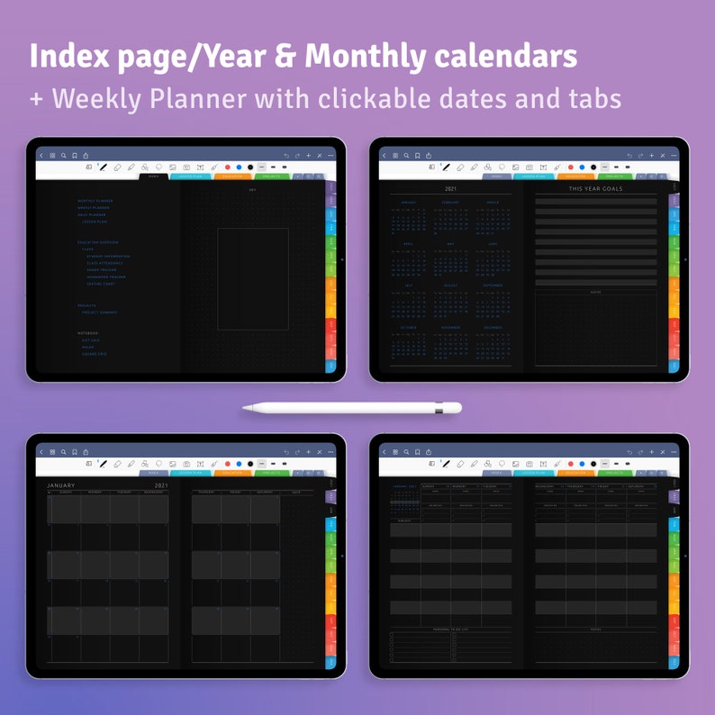 2025-2026 Teacher Digital Planner – Subject Templates, 40 Custom Covers ...