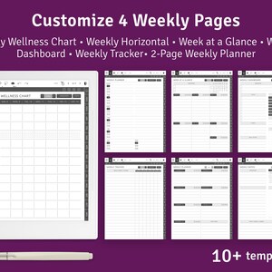 Supernote A5X A6X Meal Planner: Hyperlinked Weekly Plan (digital ...
