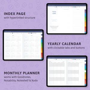 Yearly Goal Planning Template for iPad or Android Tablet, Goodnotes ...