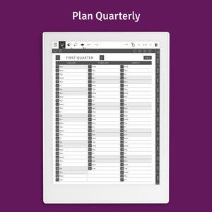 Supernote A5X A6X Meal Planner: Hyperlinked Weekly Plan (digital ...