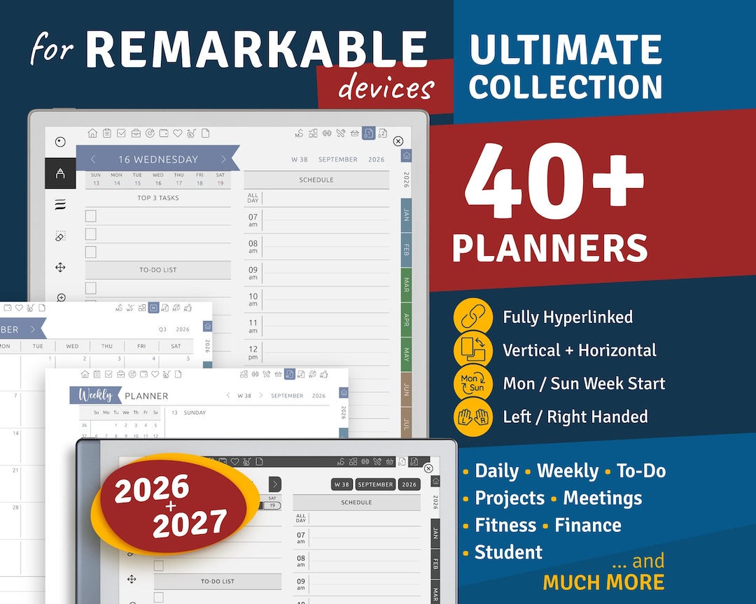 2026 + 2027 Ultimate Digital Planner Bundle (PDF Download) for ...