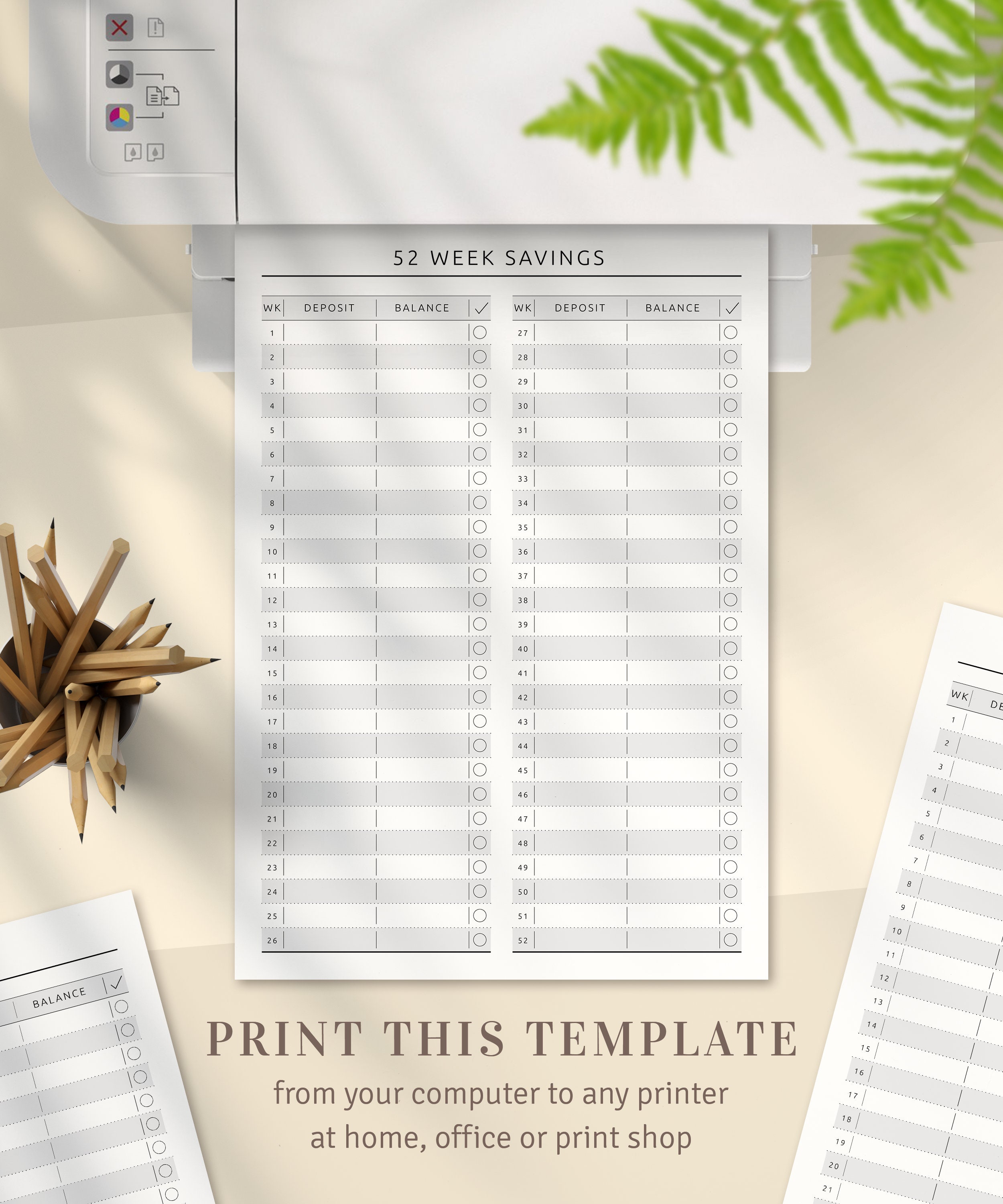 52 Week Savings Budget Template Money Savings Challenge - Etsy