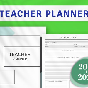 Teacher Planner 2024 2025, Printable Lesson Planner, School Planner ...