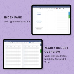 Digital Income Tracker for Goodnotes & Notability, Budget Planner for ...