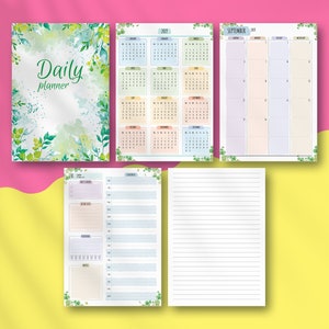 Printable Daily Planner 2024 2025, Agenda Inserts, Day Organizer With ...