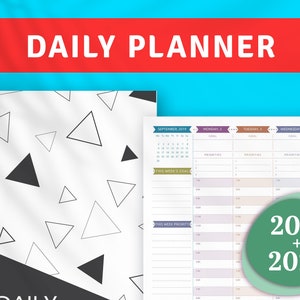 2024-2025 Daily Planner Printable, Agenda Inserts (A4, A5, Letter, Half ...