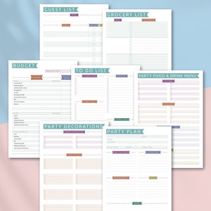 Party Planner, Event Planner Kit, Party Organizer, Party Checklist ...