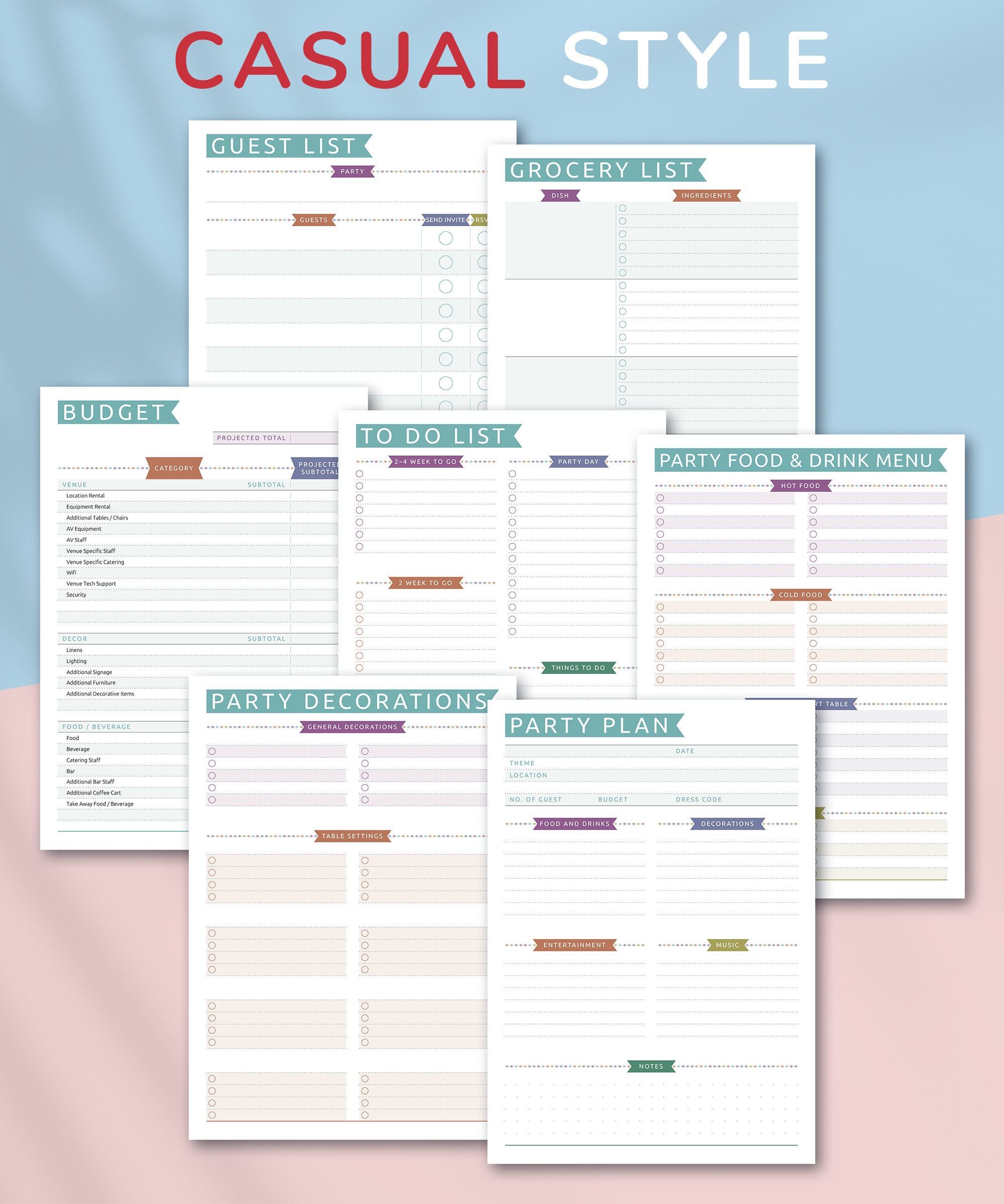 Party Planner Event Planner Kit Party Organizer Party - Etsy