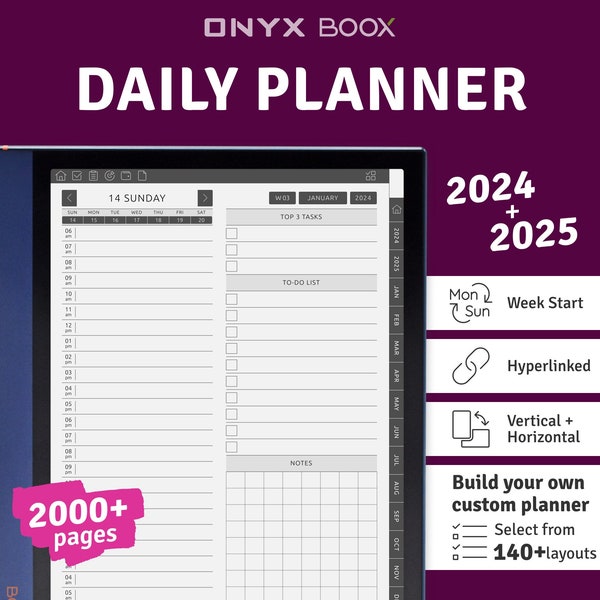 Onyx Boox Daily Template - Etsy