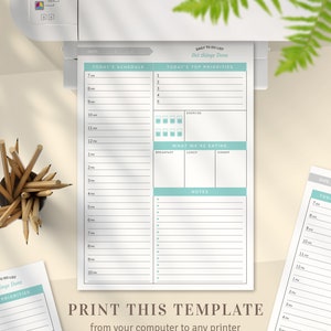 Daily Planner 2021, Daily Planner Printable Template With Top Daily ...
