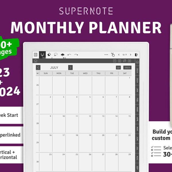 Supernote A5x 2024 Planner - Etsy