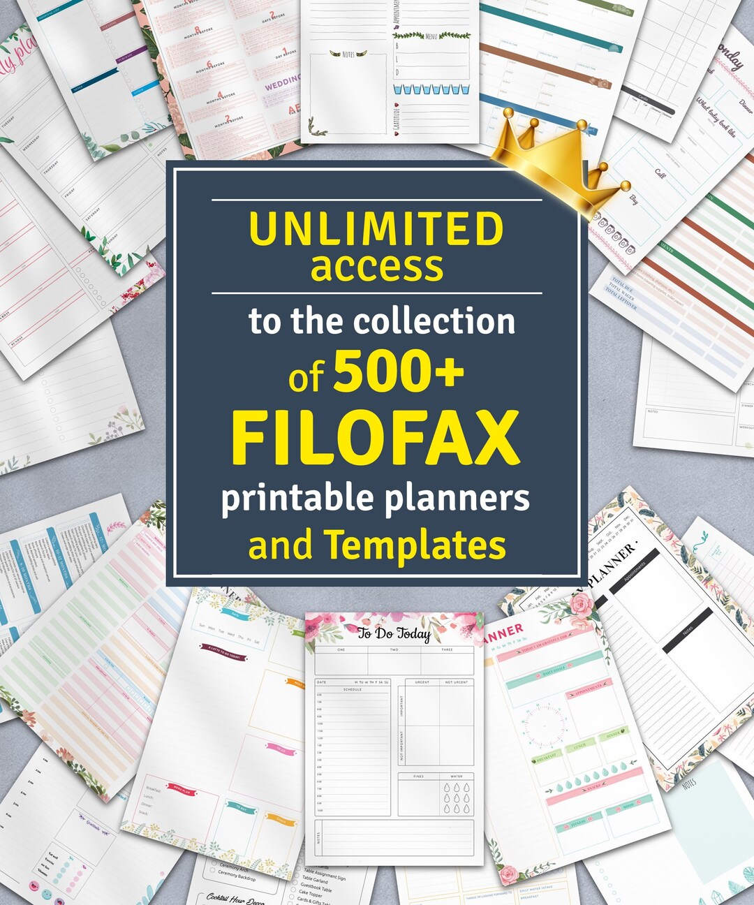 Filofax Inserts Ultimate Collection, Printable Planner Templates Set ...