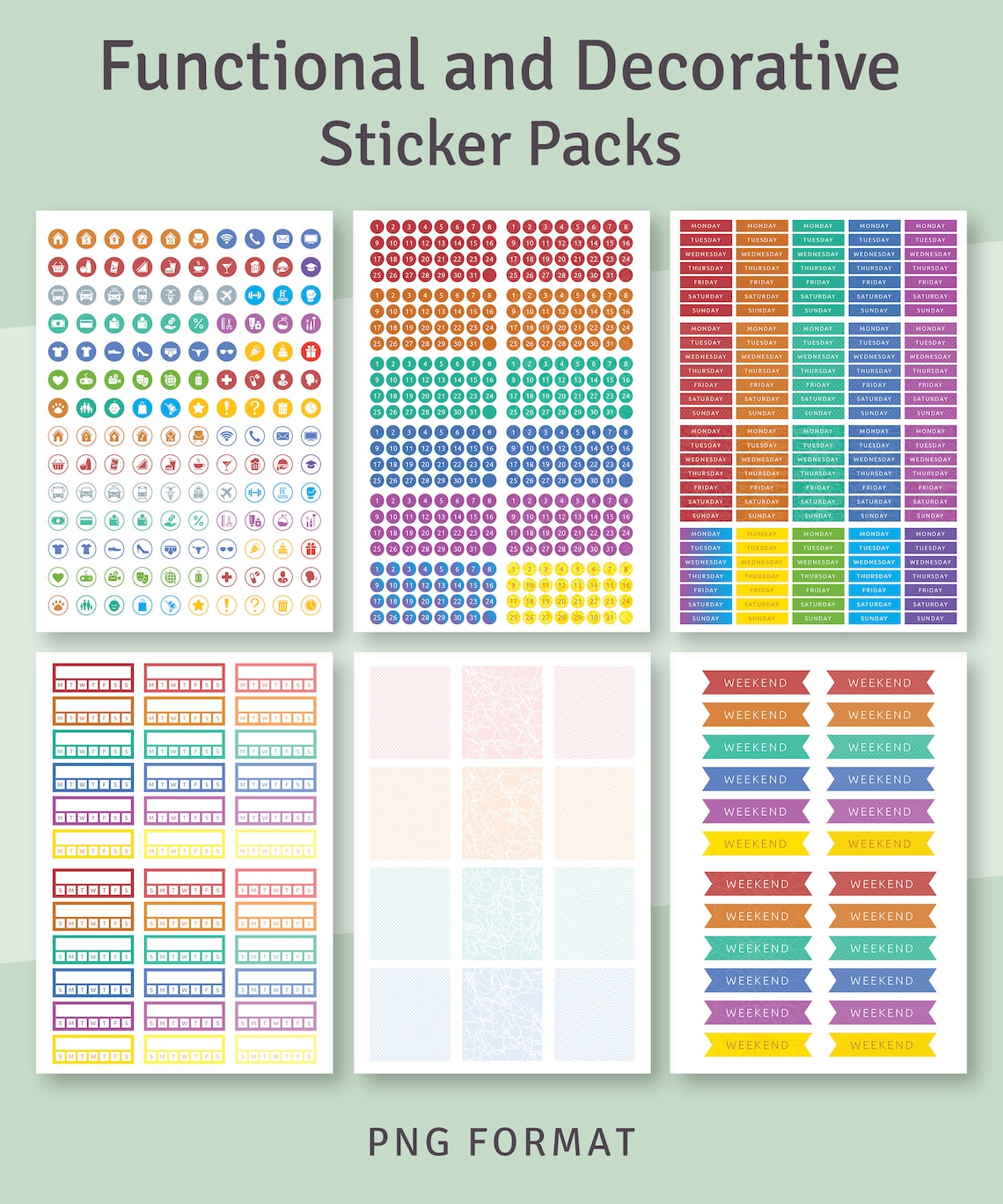 Ultimate Planner Stickers Kit for Printable Planners Digital - Etsy