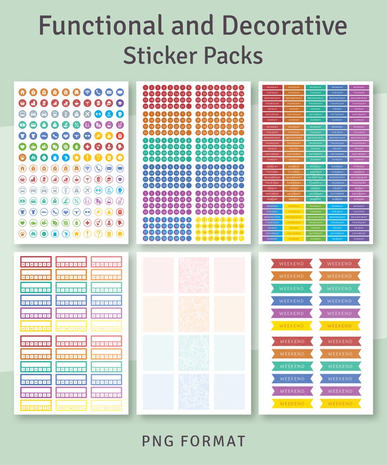 Ultimate Planner Stickers Kit for Printable Planners Digital - Etsy