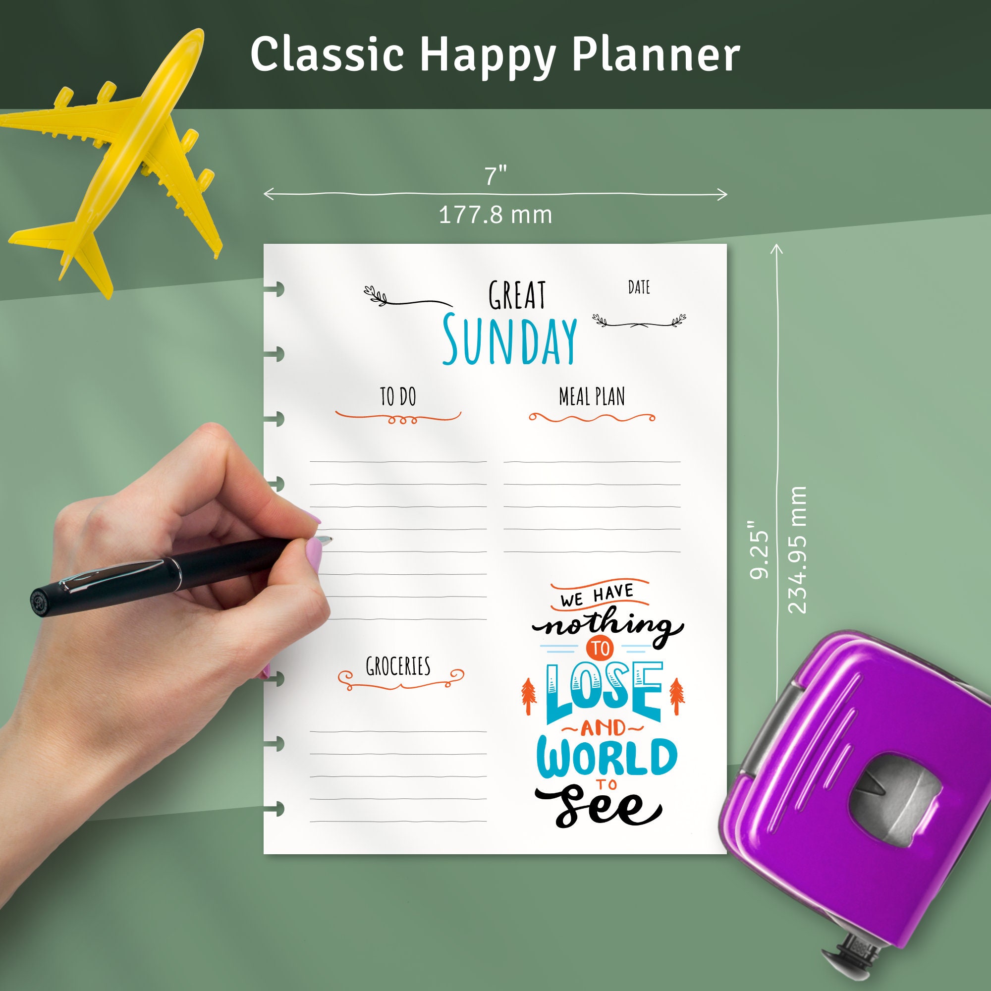 Happy Planner Daily Pages Printable Day Organize Inserts for - Etsy