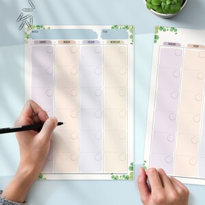 Floral Undated Monthly Calendar Printable, A4 A5 Letter Size (PDF) - Etsy