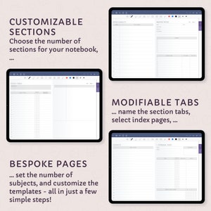 Ultimate Custom Section Book for iPad / Android Tablet, Goodnotes ...