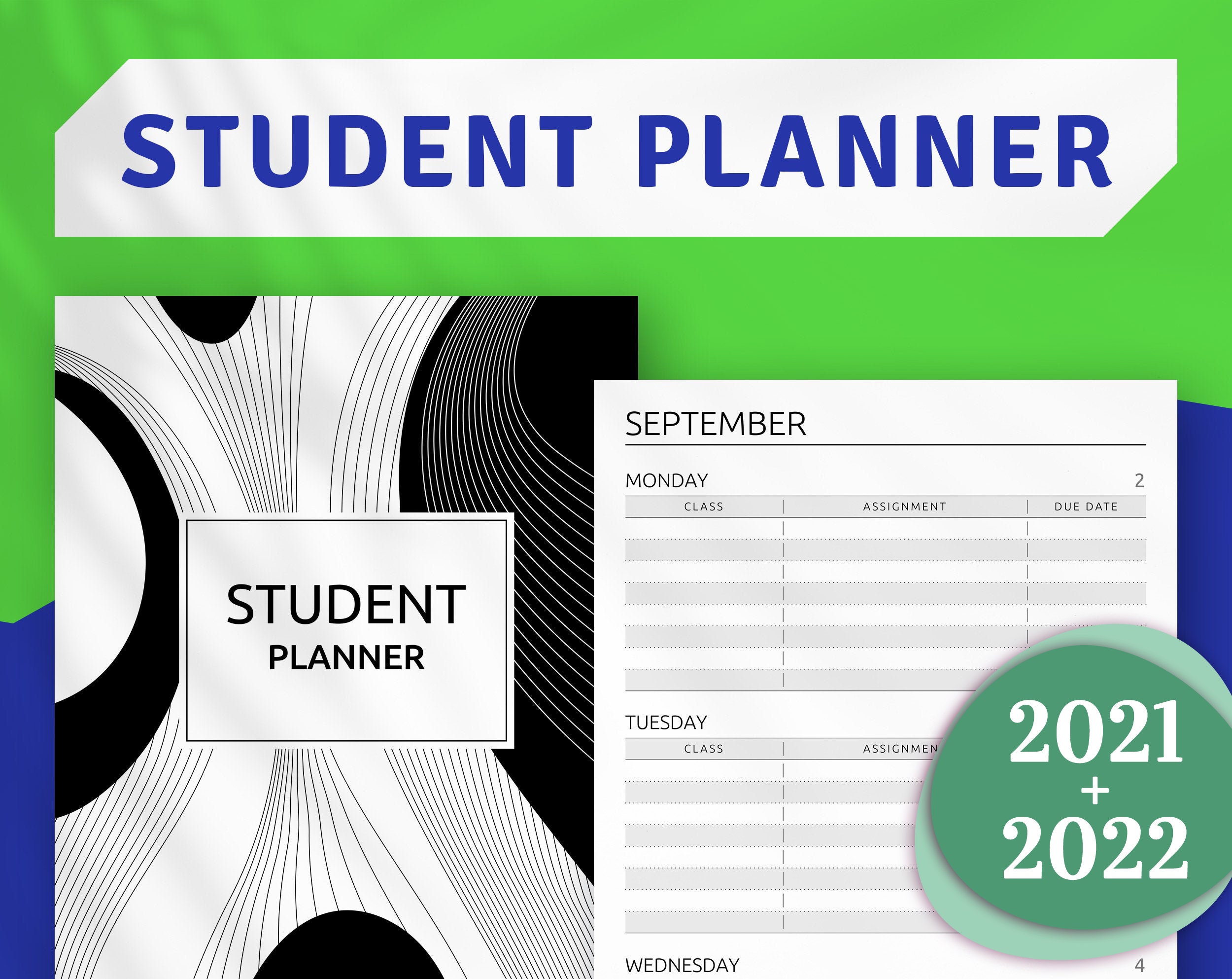 Student Planner Printable 2022 2023 Editable School Planner | Etsy
