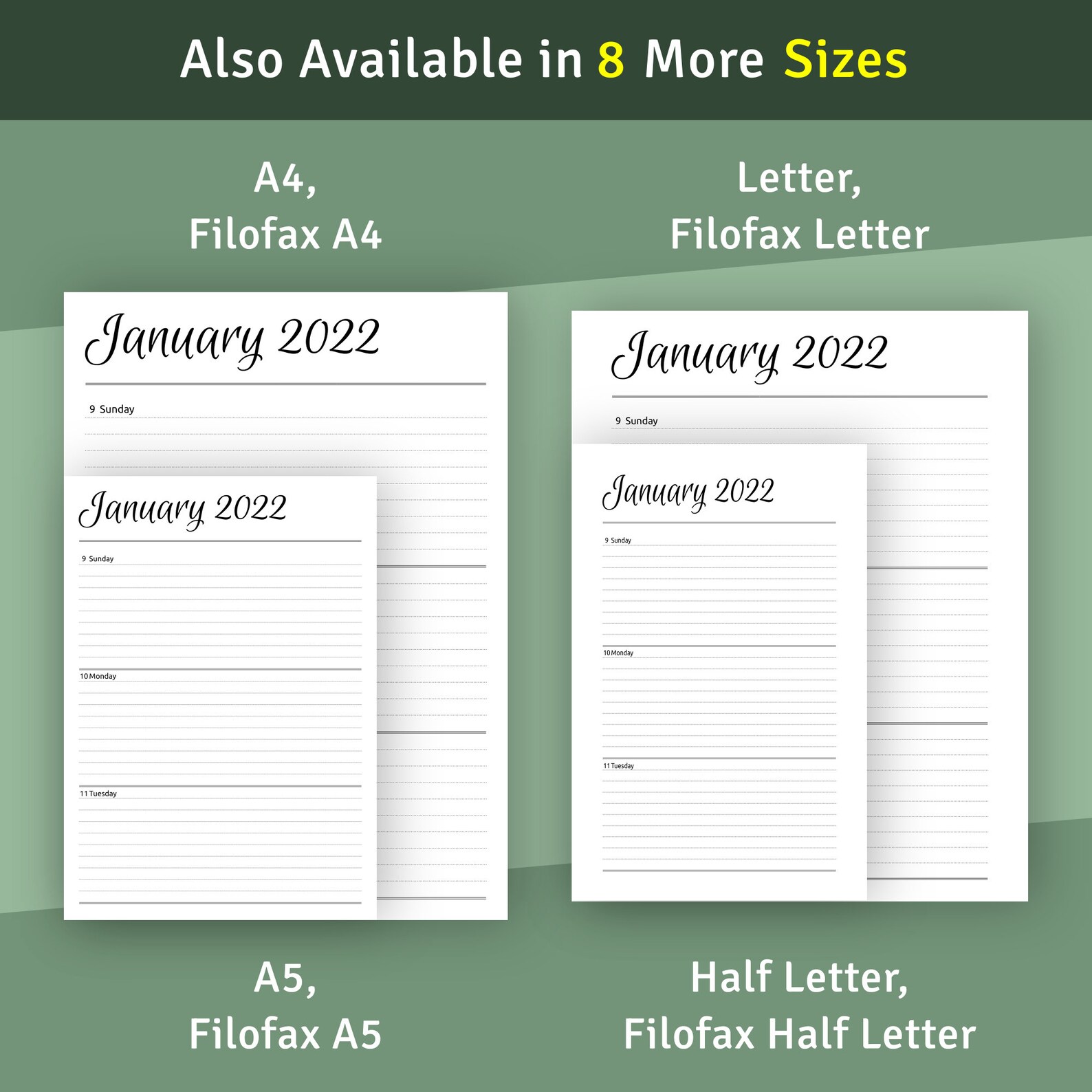 Happy Planner Horizontal Weekly Layout Printable Week on Two - Etsy