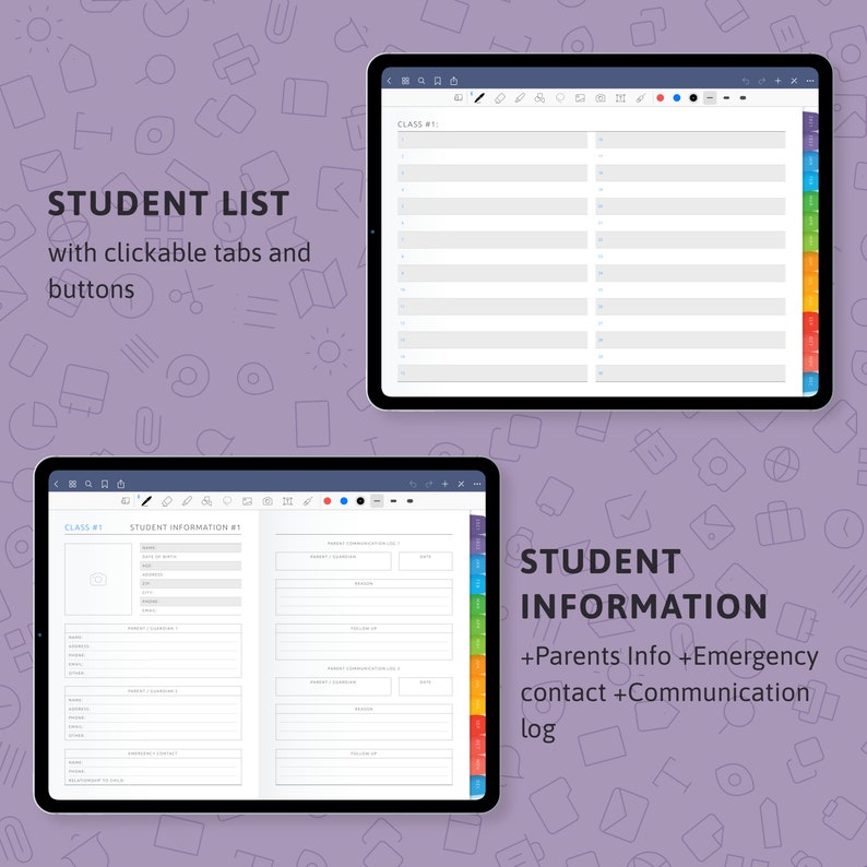 Digital Study Planner, Student Timetable, 40+ Custom Covers (goodnotes ...