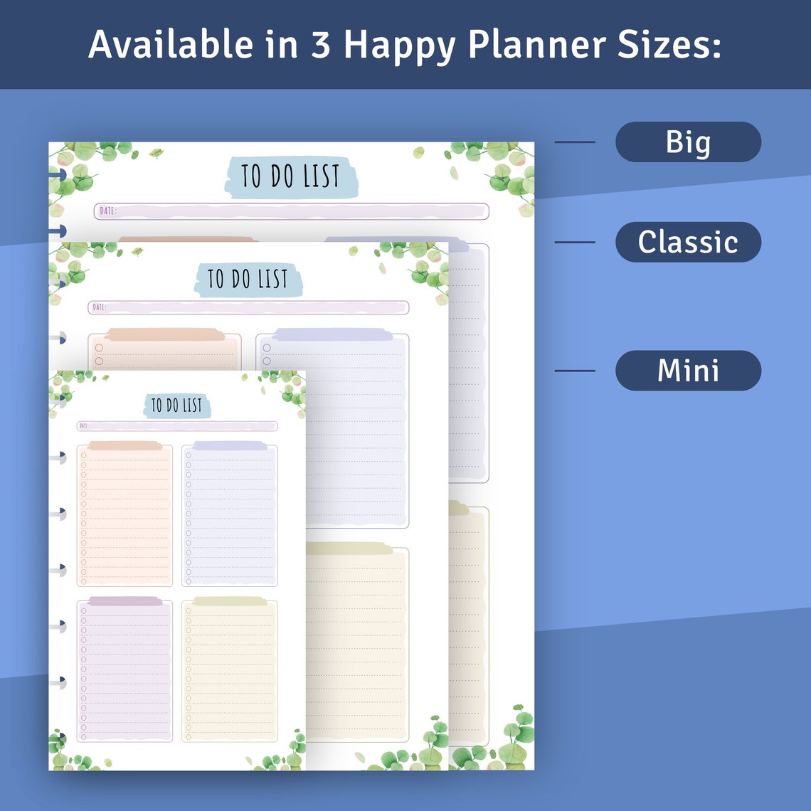 Happy Planner Daily to Do List Printable Pages Things to Do - Etsy