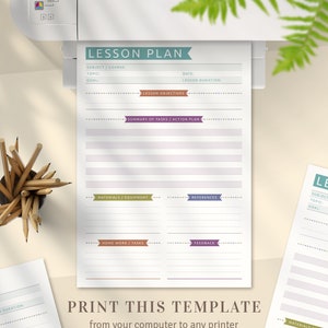 Teacher Lesson Plan Template, Printable Lesson Planner, Lesson Planning ...