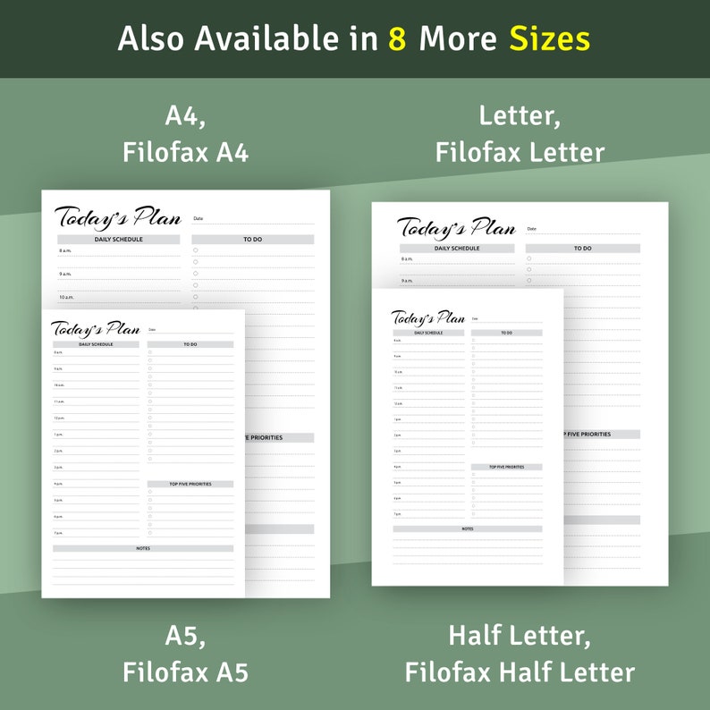 Happy Planner Daily Schedule & To-do List Printable Insert | Etsy