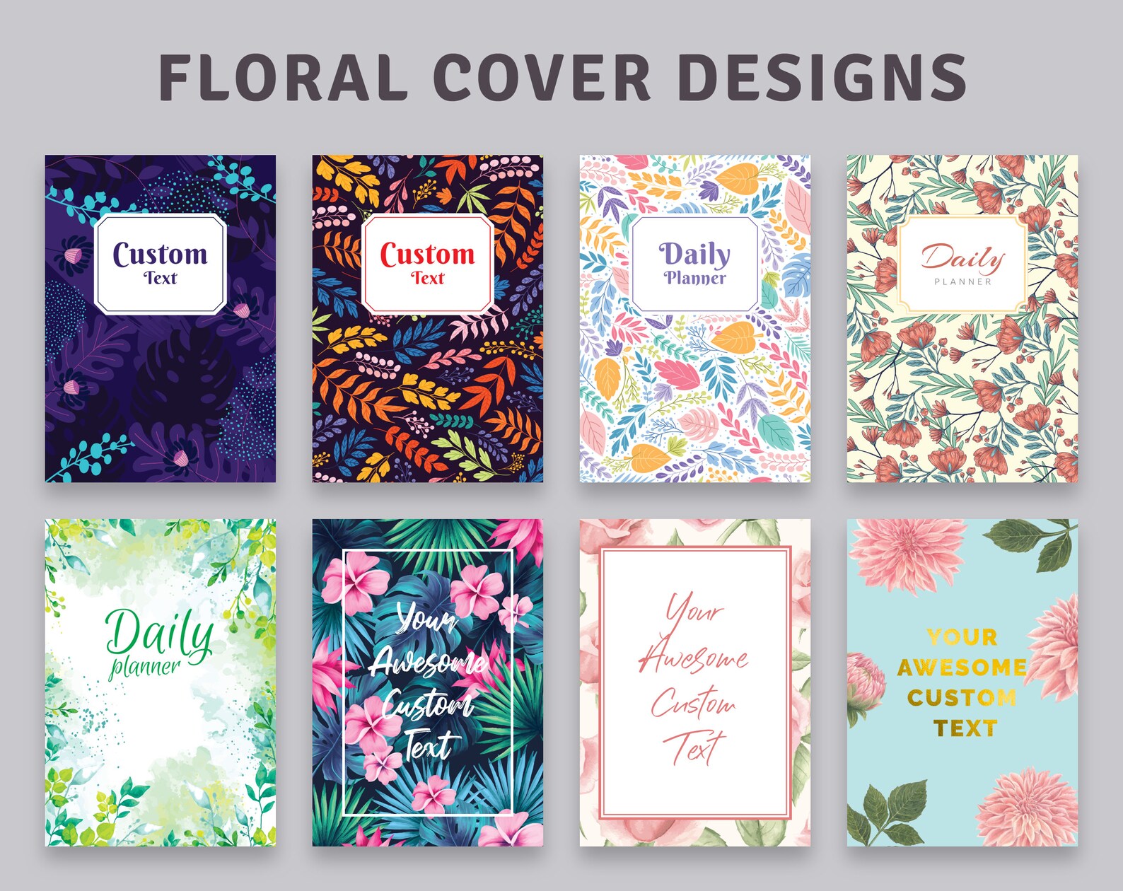 80+ Personalized Planner Covers for Digital & Printable Planners ...