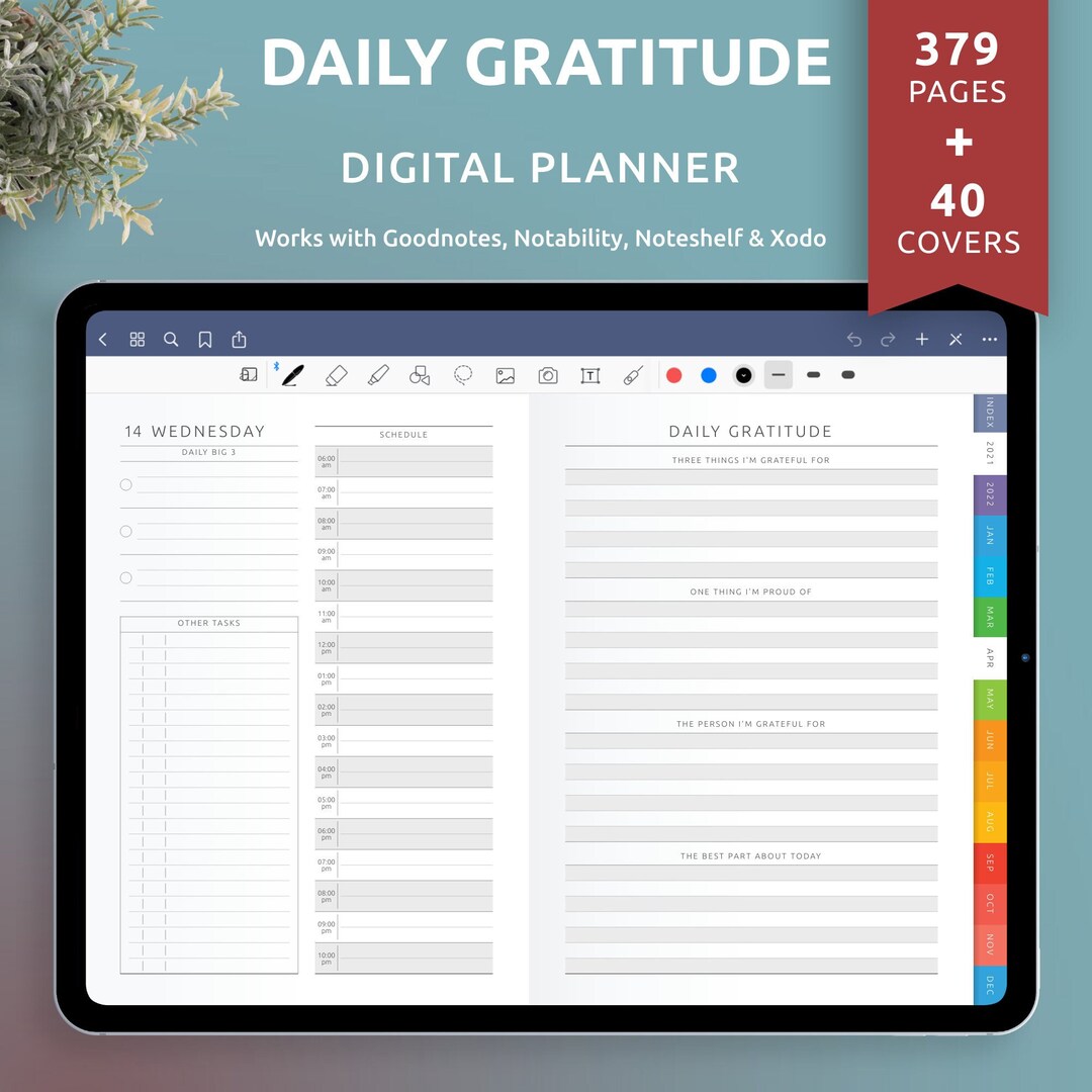 Daily Gratitude Journal Digital for iPad / Android Tablet, Notability ...