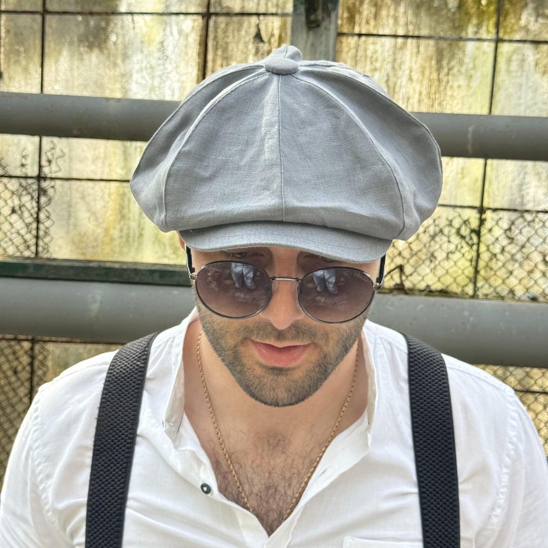 Gavroche Cap, Grey Newsboy Cap,shelby Cap,peaky Blinders Hat,men's ...