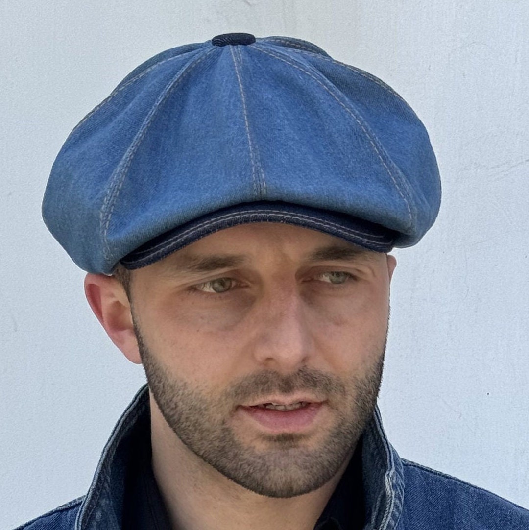 Denim Cap Mix,peaky Hat,newsboy Cap,shelby Cap,newsboy Hat Man, Blue ...